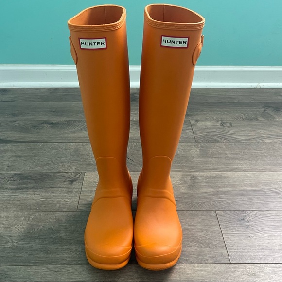 Hunter | Shoes | Hunter Marigold Orange Womens Size 8 Original Tall ...